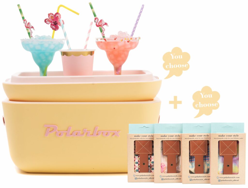 1 Polarbox 13Qts Classic + 1 PrinkStyle Leather - Retro coolers